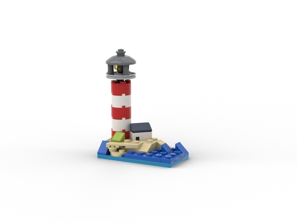 LEGO MOC Micro Lighthouse by brickbicycle | Rebrickable - Build with LEGO