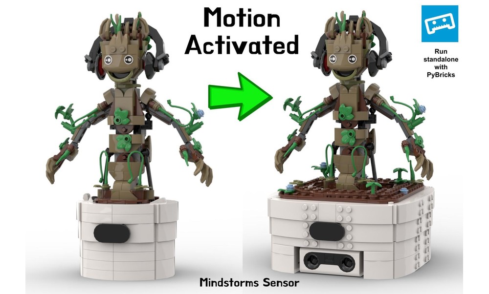 LEGO MOC Motion-Activated Dancing Groot by rykfield | Rebrickable ...