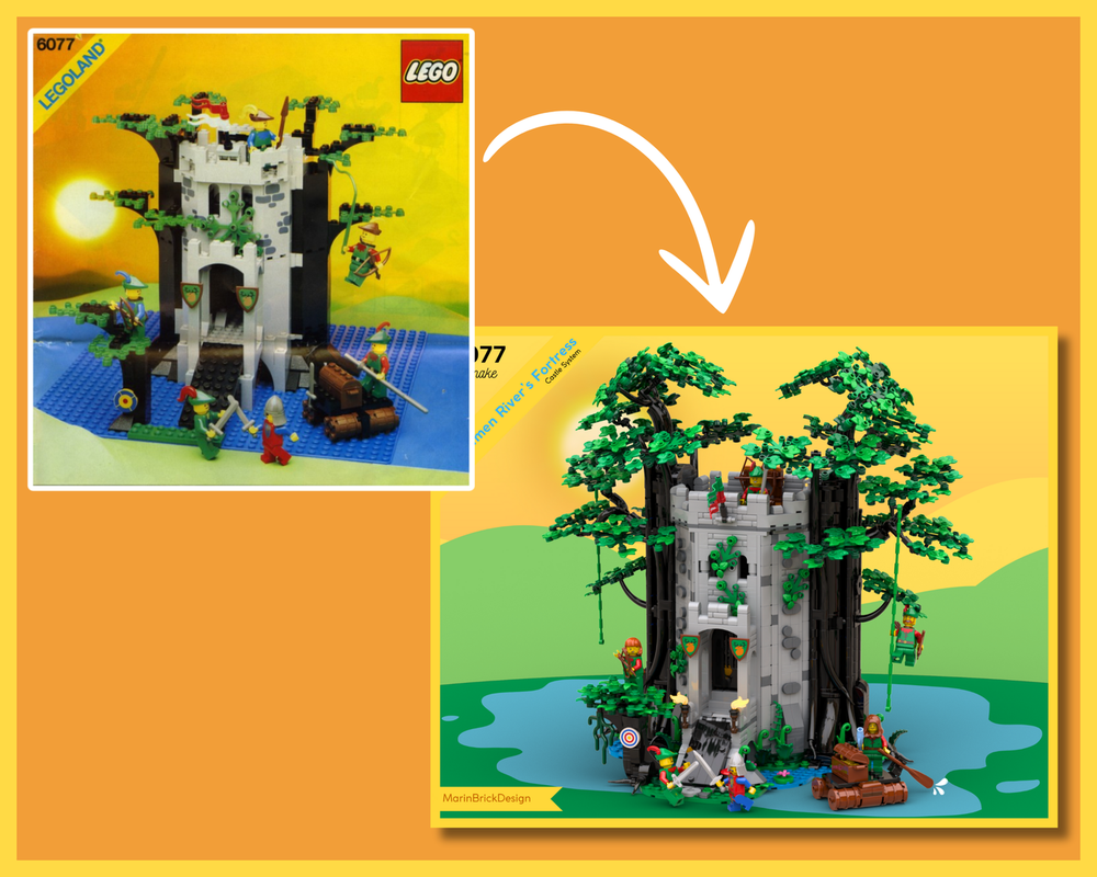 LEGO MOC LEGO 6077 Remake Forestmen River's Fortress Instructions MOC - Lego Medieval Castle ...