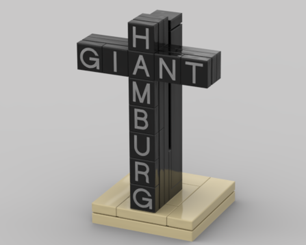 LEGO MOC Red's Giant Hamburg Sign by wonderbrickz | Rebrickable - Build ...