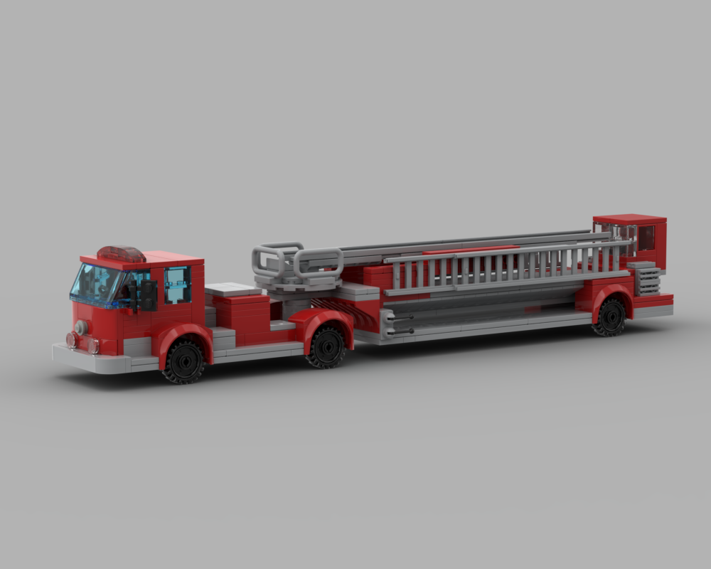 LEGO MOC 1971 Seagrave Tiller Truck by leeggoo_Creator | Rebrickable ...