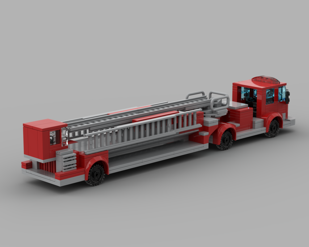 LEGO MOC 1971 Seagrave Tiller Truck by leeggoo_Creator | Rebrickable ...
