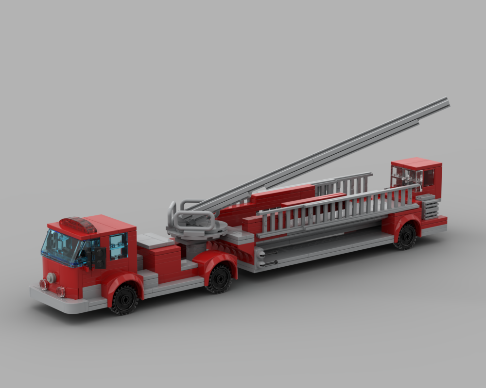 LEGO MOC 1971 Seagrave Tiller Truck by leeggoo_Creator | Rebrickable ...