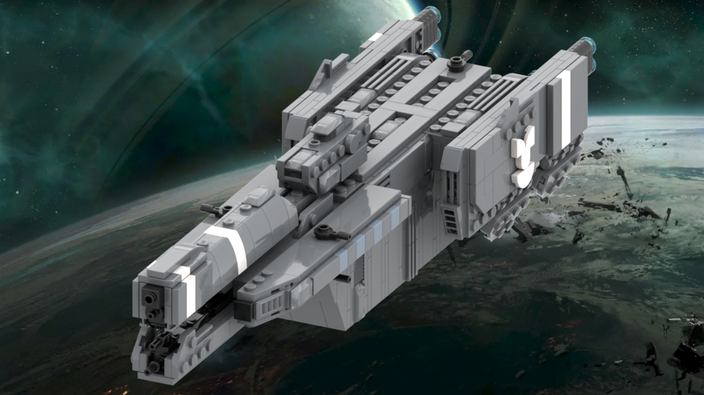 LEGO MOC 1:1455 Charon-class light frigate by Surcote | Rebrickable ...