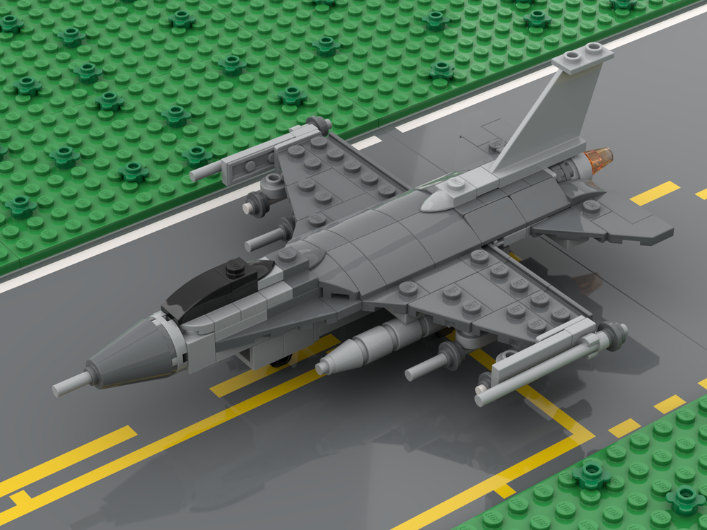 LEGO MOC Mini F-16 fighter jet micro scaled by Tankfan42 | Rebrickable ...