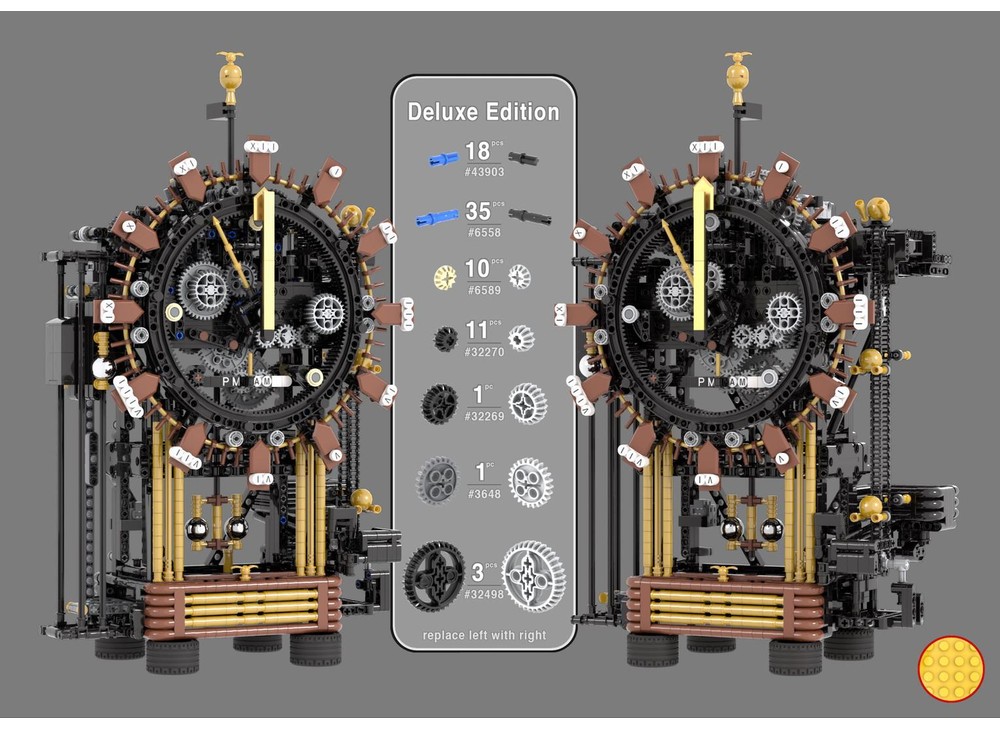 LEGO MOC Pendulum Clock by Berthil | Rebrickable - Build with LEGO