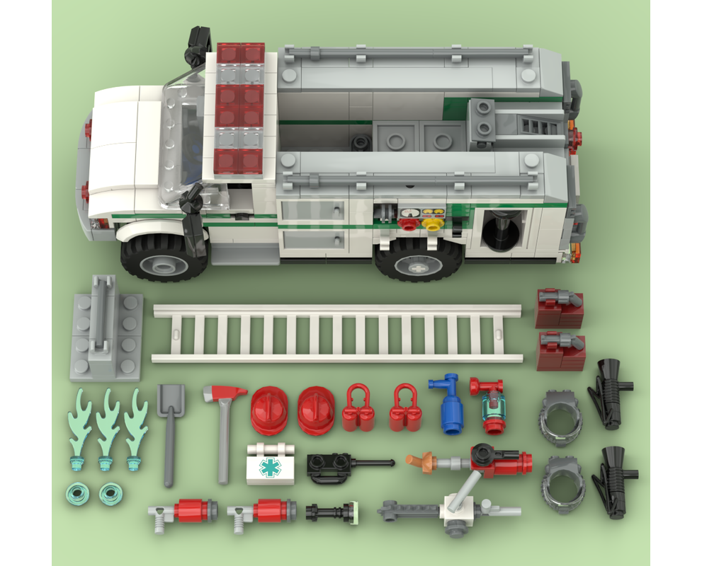 LEGO MOC-214198 Forest Fire Service Medium Brush Truck - Type 6 by ...