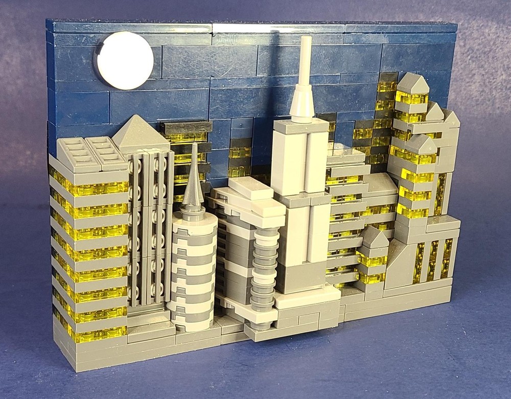 LEGO MOC-214298 MOC - Cityscape Skyline - Night Background Option by ...