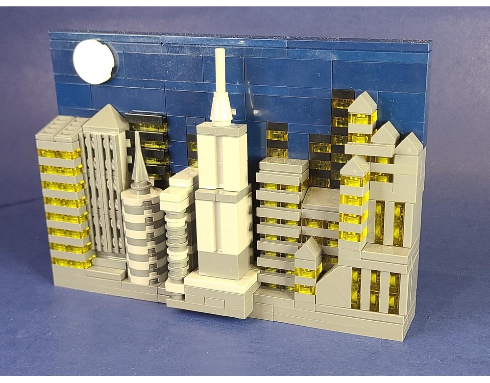 LEGO MOC MOC - Cityscape Skyline - Night Background Option by Rossco311 ...