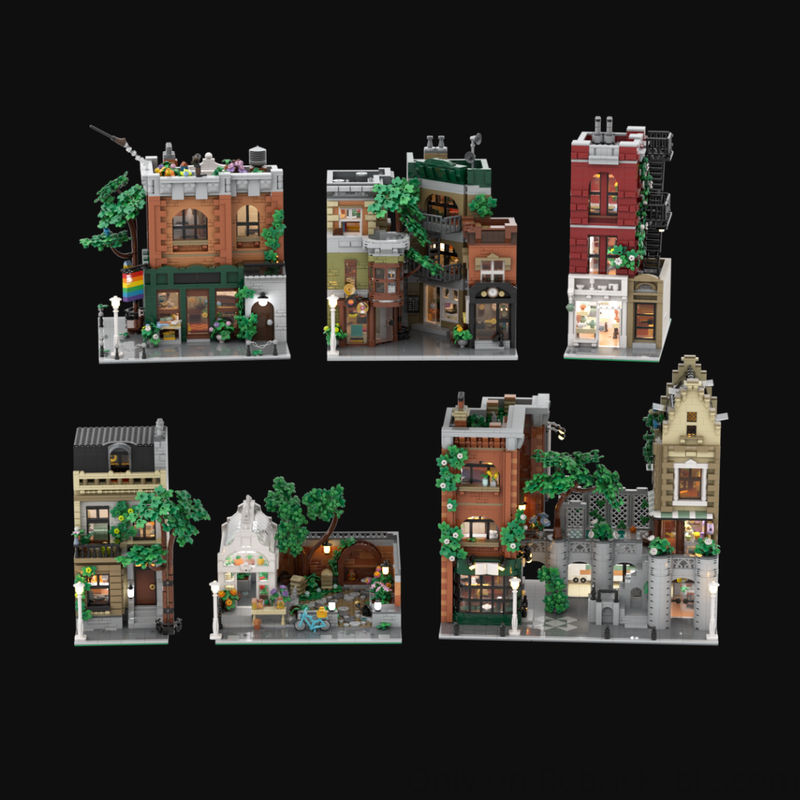 LEGO MOC City Townhouse Collection by rebelnili | Rebrickable - Build ...