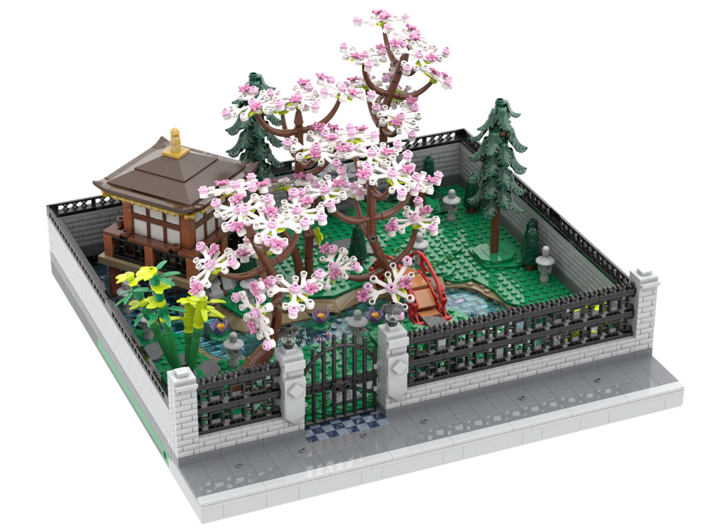 LEGO MOC Cherry Blossom Park by Momoplayslego | Rebrickable - Build ...