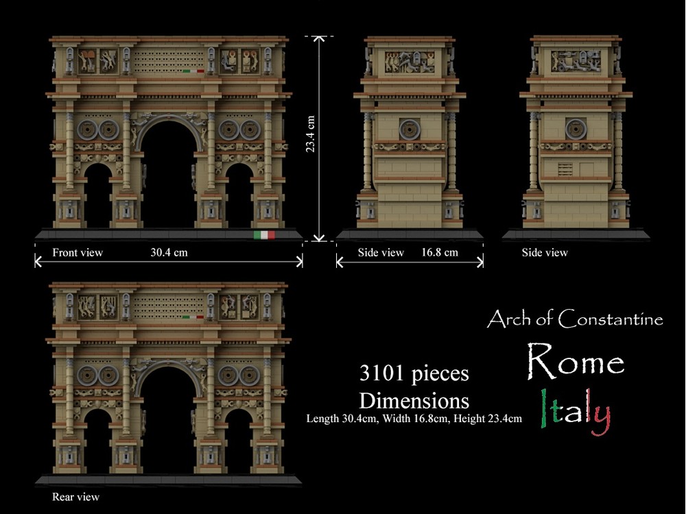 LEGO MOC-214503 Arco di Constantino (Arch of Constantine) by ARCHI3D ...