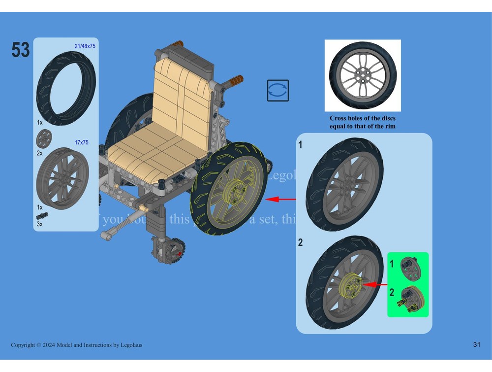 LEGO MOC Wheelchair by legolaus | Rebrickable - Build with LEGO