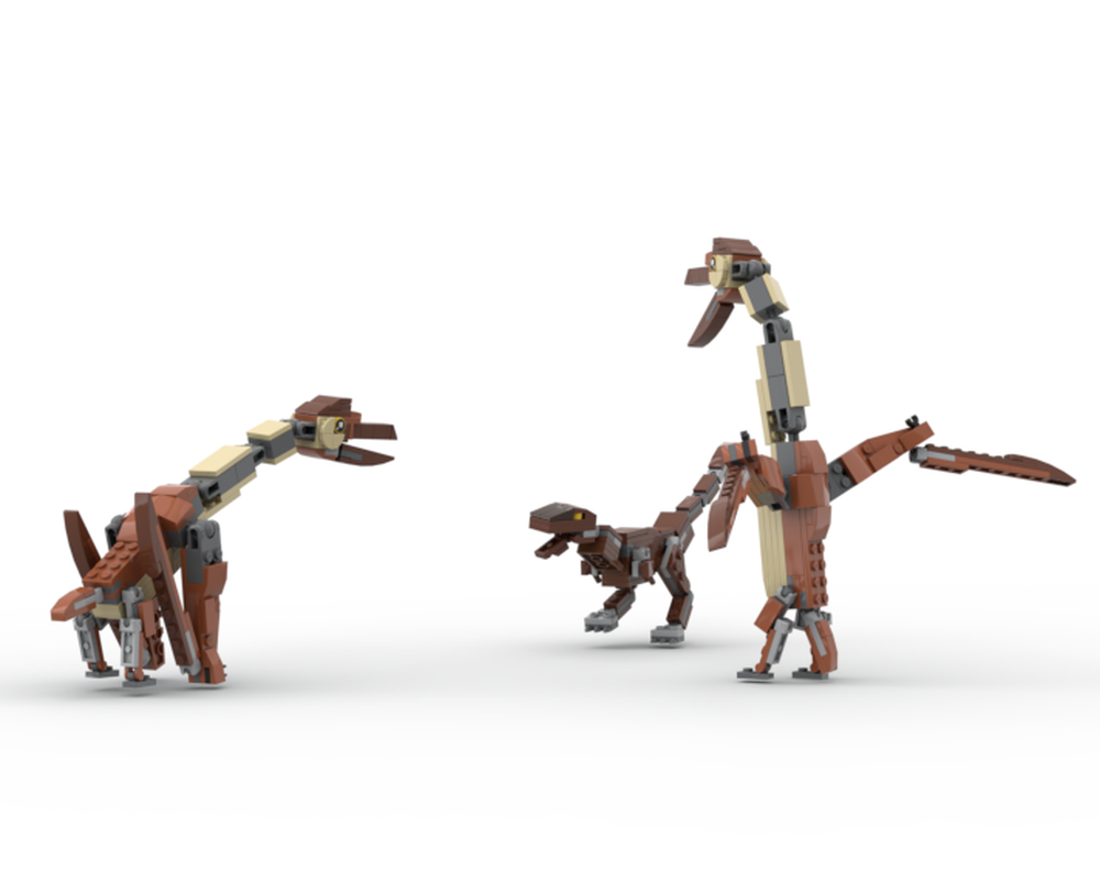 LEGO MOC-214600 Quetzalcoatlus and Tyrannosaurus rex (Prehistoric ...