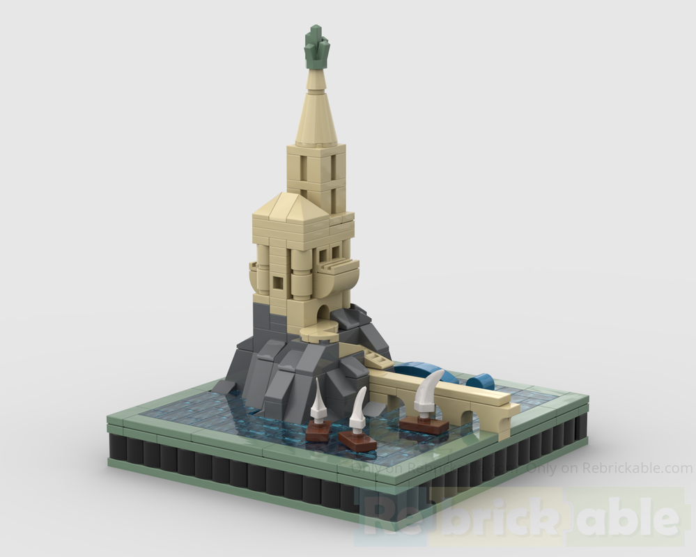 LEGO MOC-214690 Castle on the Rocky Island – Microscale by ...