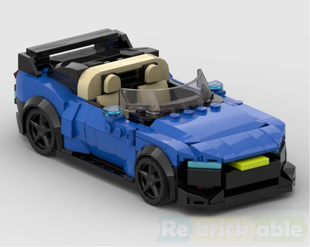 LEGO MOC FORD Mustang Blue Cabrio by MarkMOC71 | Rebrickable - Build ...