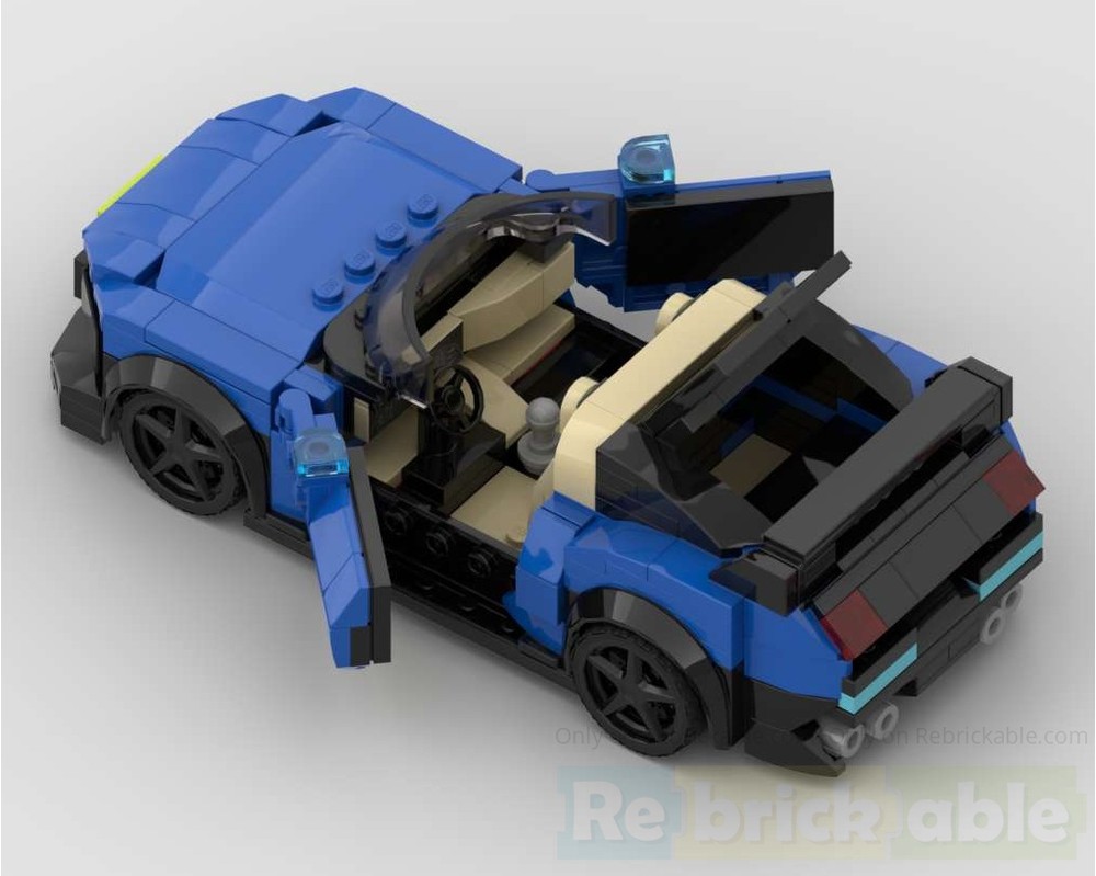 LEGO MOC FORD Mustang Blue Cabrio by MarkMOC71 | Rebrickable - Build ...