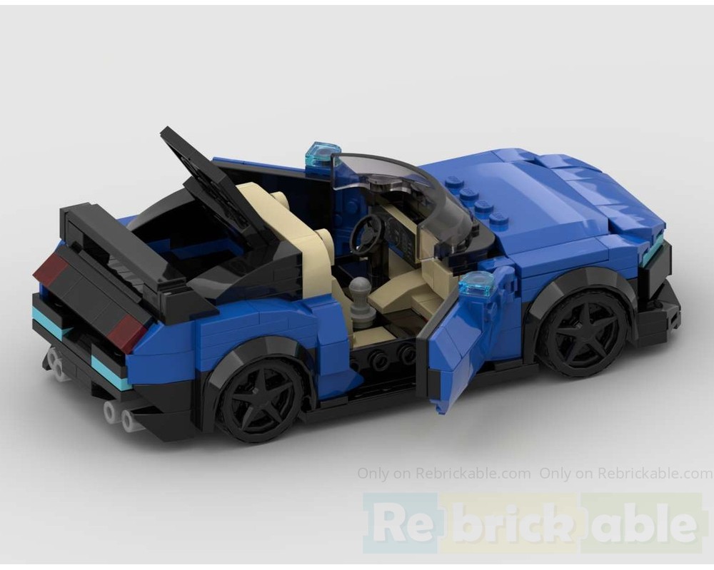 LEGO MOC FORD Mustang Blue Cabrio by MarkMOC71 | Rebrickable - Build ...