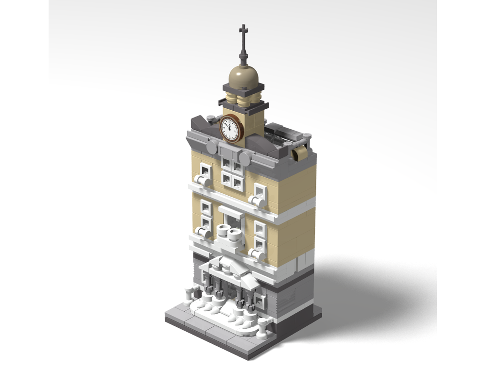 Lego Moc Mini Modular Tawn Hall Italian Style By Redmax Rebrickable