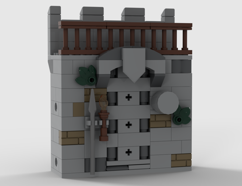 LEGO MOC Castle Wall with hidden Entrance - Bärenfels Mauer Modul mit ...