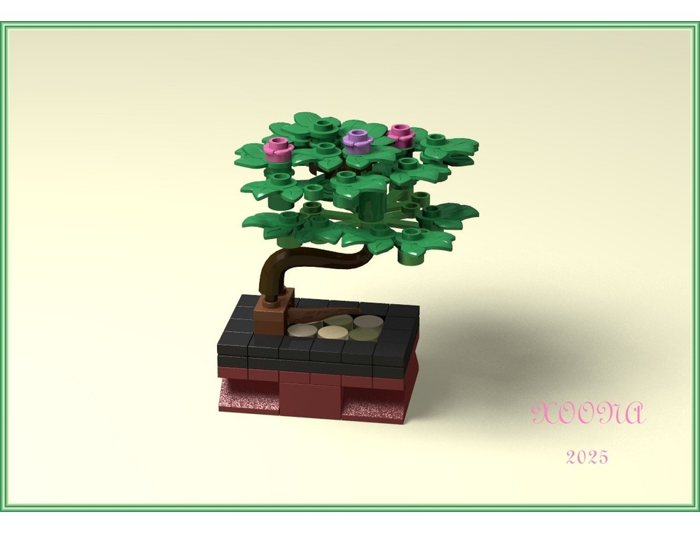 Lego Moc Bonsai With Blossoms By Xoona Rebrickable Build With Lego