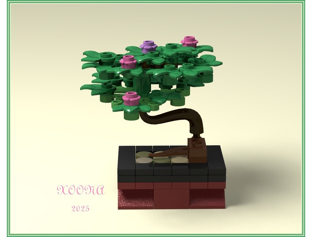 Lego Moc Bonsai With Blossoms By Xoona Rebrickable Build With Lego