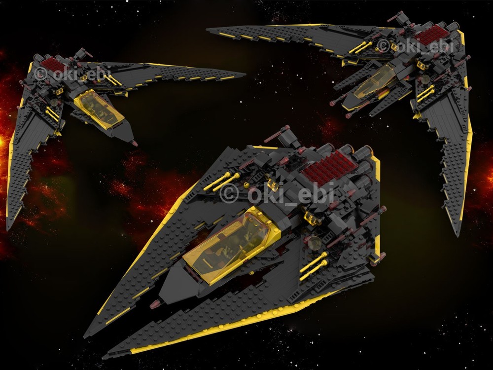 LEGO MOC Assault Falcon V2 in Blacktron Design - Modular and compatible ...