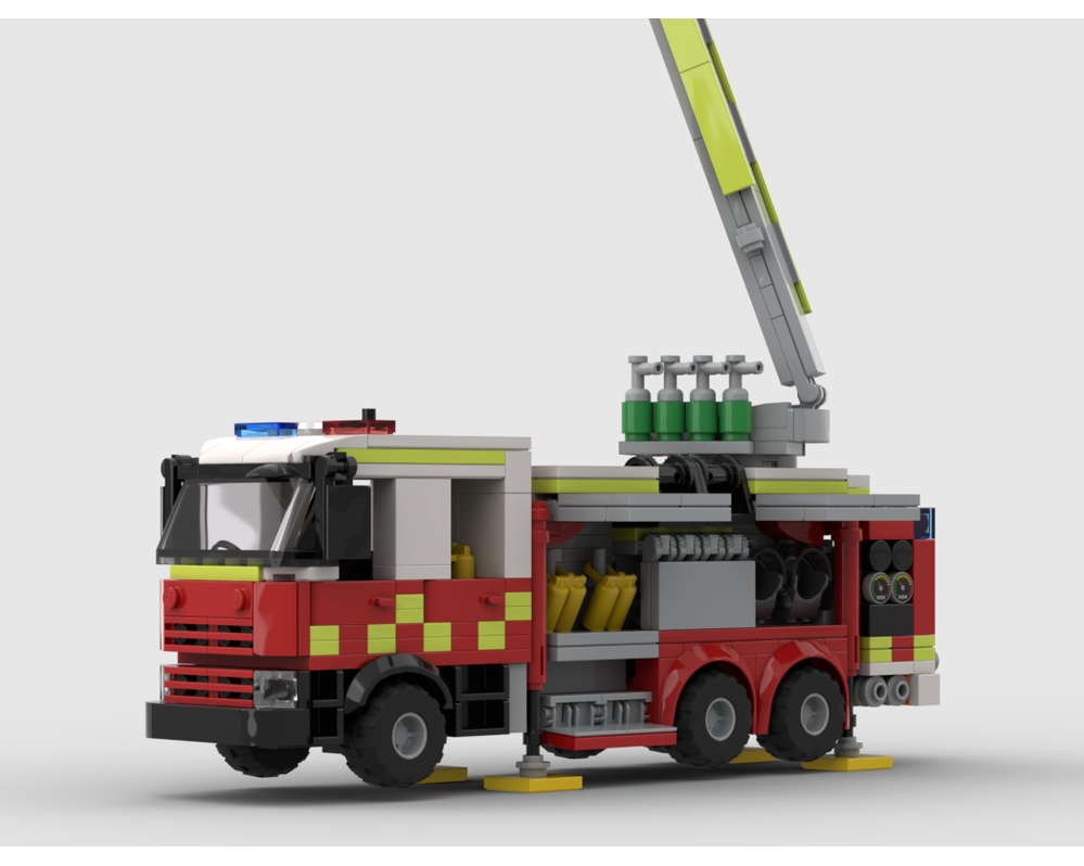 LEGO MOC Aerial Pumper Fire Truck by reggieranger | Rebrickable - Build ...