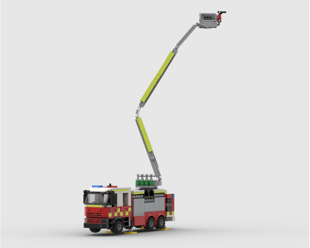 LEGO MOC Aerial Pumper Fire Truck by reggieranger | Rebrickable - Build ...