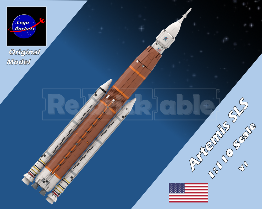 LEGO MOC 1:110 Artemis SLS by LegoRockets | Rebrickable - Build with LEGO