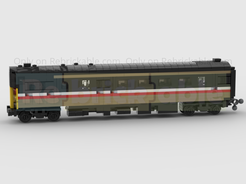 LEGO MOC 4-Wide BR MK2 DBSO Cab Carriage In Intercity Livery - Can Be ...