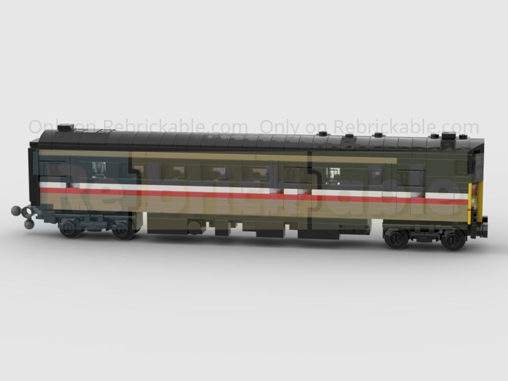 LEGO MOC 4-Wide BR MK2 DBSO Cab Carriage In Intercity Livery - Can Be ...