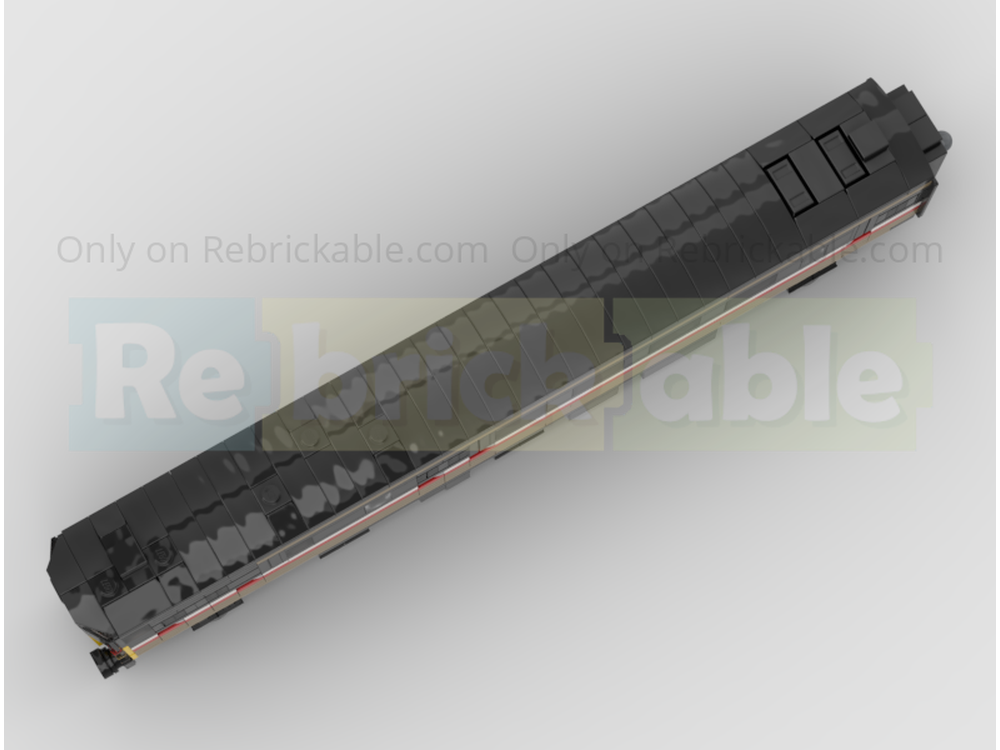 LEGO MOC 4-Wide BR MK2 DBSO Cab Carriage In Intercity Livery - Can Be ...