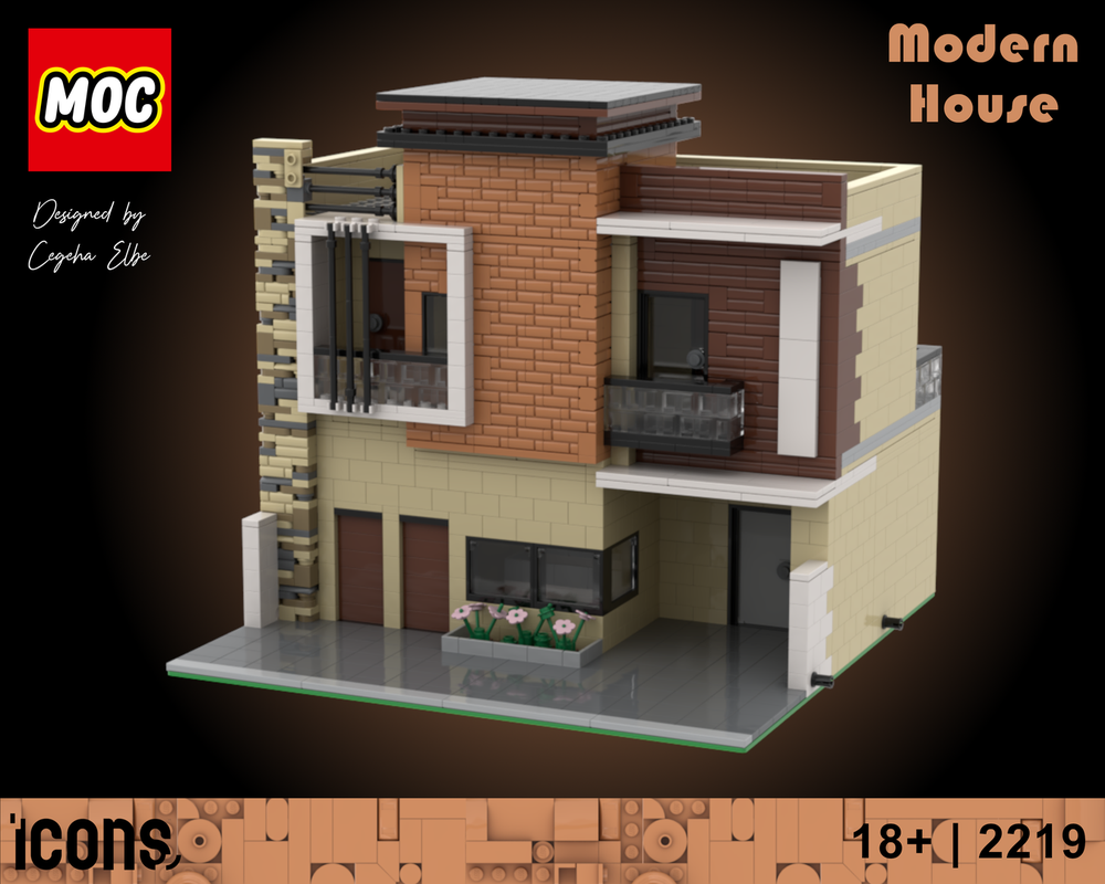 LEGO MOC Modern House by Cegeha Elbe | Rebrickable - Build with LEGO