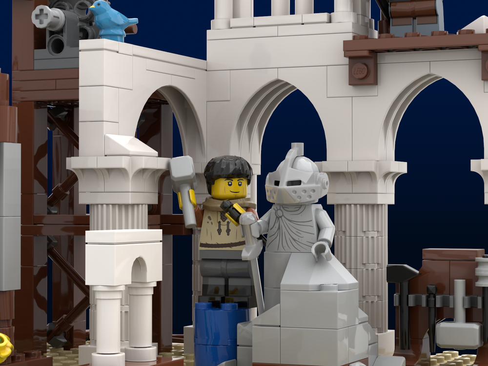 LEGO MOC Medieval Stonemasons School by arselus | Rebrickable - Build ...