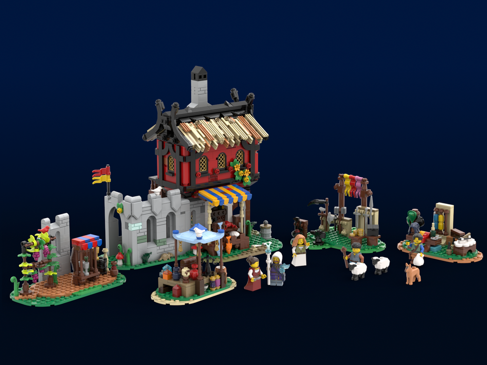 LEGO MOC-214979 Medieval Guarded Vendors by arselus | Rebrickable ...