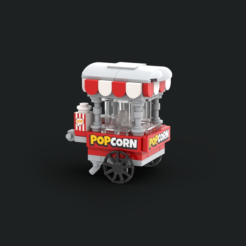 LEGO MOC Popcorn Stand by PriBri | Rebrickable - Build with LEGO