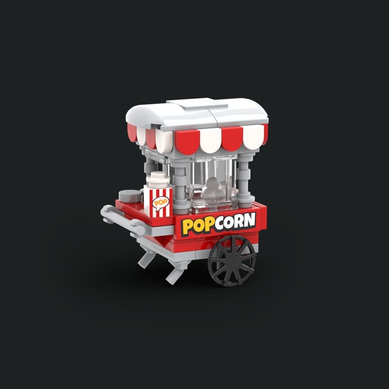 LEGO MOC Popcorn Stand by PriBri | Rebrickable - Build with LEGO