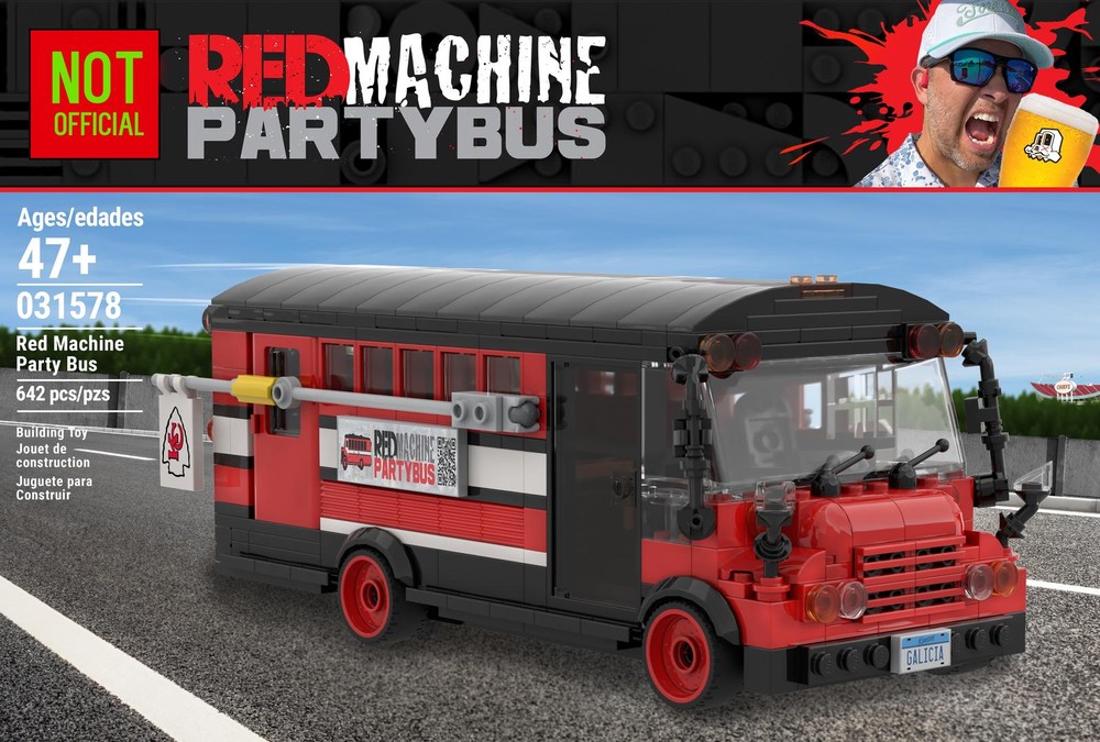 LEGO MOC Red Machine Party Bus by OG Brick Studio | Rebrickable - Build ...