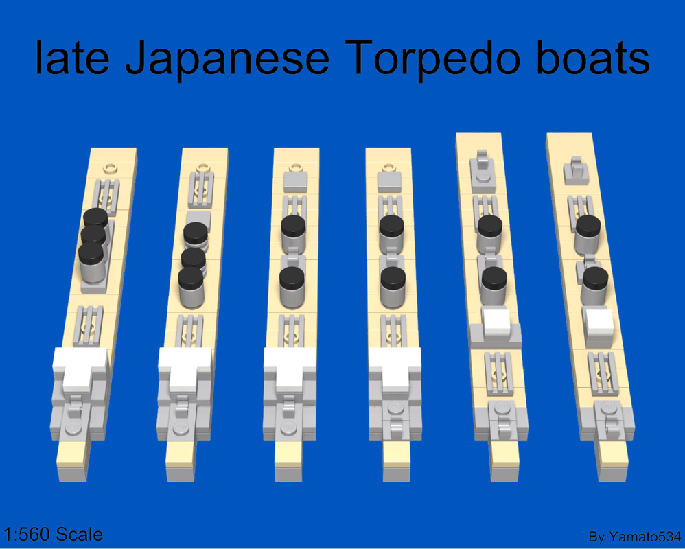 LEGO MOC 1:560 Scale late Japanese torpedo boats(2nd class destroyers ...