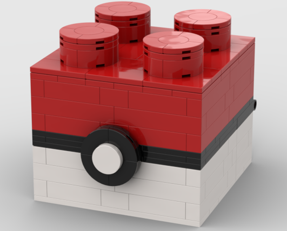 LEGO MOC Poké Ball Brick by BrickPlotter | Rebrickable - Build with LEGO