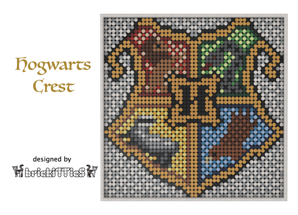 LEGO MOC-215231 Magical School Crest – LEGO Wall Art by brickitties ...