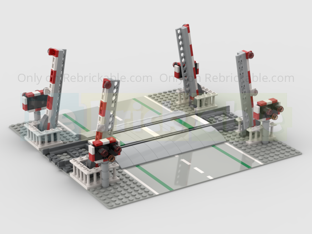 LEGO MOC UK Single Track Full Barrier Level Crossing by Andy Ps Bricks ...