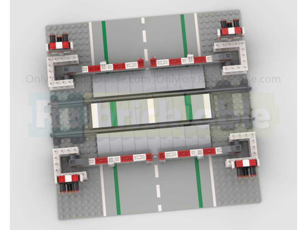 LEGO MOC UK Single Track Full Barrier Level Crossing by Andy Ps Bricks ...