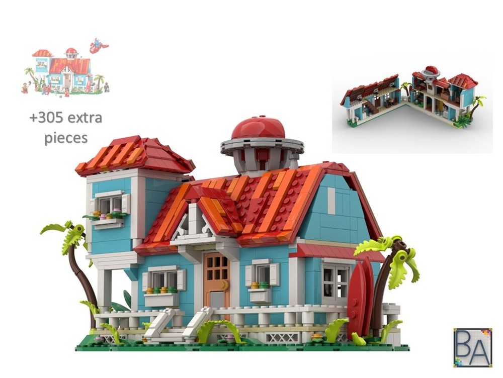 LEGO MOC Lilo & Stitch House Enclosure - Compatible with Set 43268 by ...