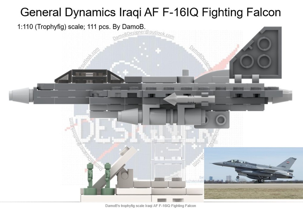 LEGO MOC Iraqi Air Force General Dynamics F-16IQ by DamoB | Rebrickable ...