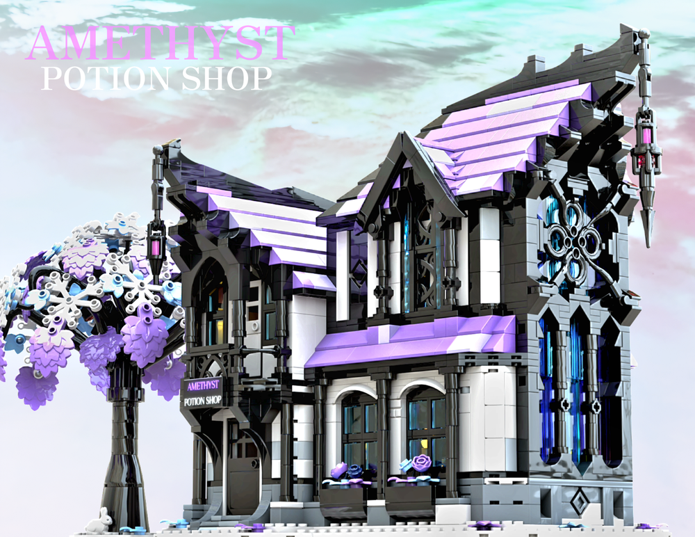 LEGO MOC Amethyst Potion Shop by BLACKSNOW | Rebrickable - Build with LEGO