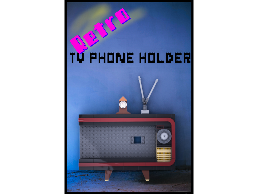 LEGO MOC Retro TV Phone Holder by iamaweemason | Rebrickable - Build ...
