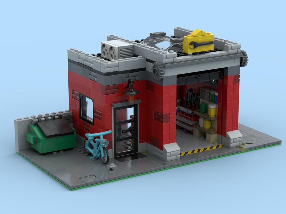 LEGO MOC Car repair garage by benvelor | Rebrickable - Build with LEGO