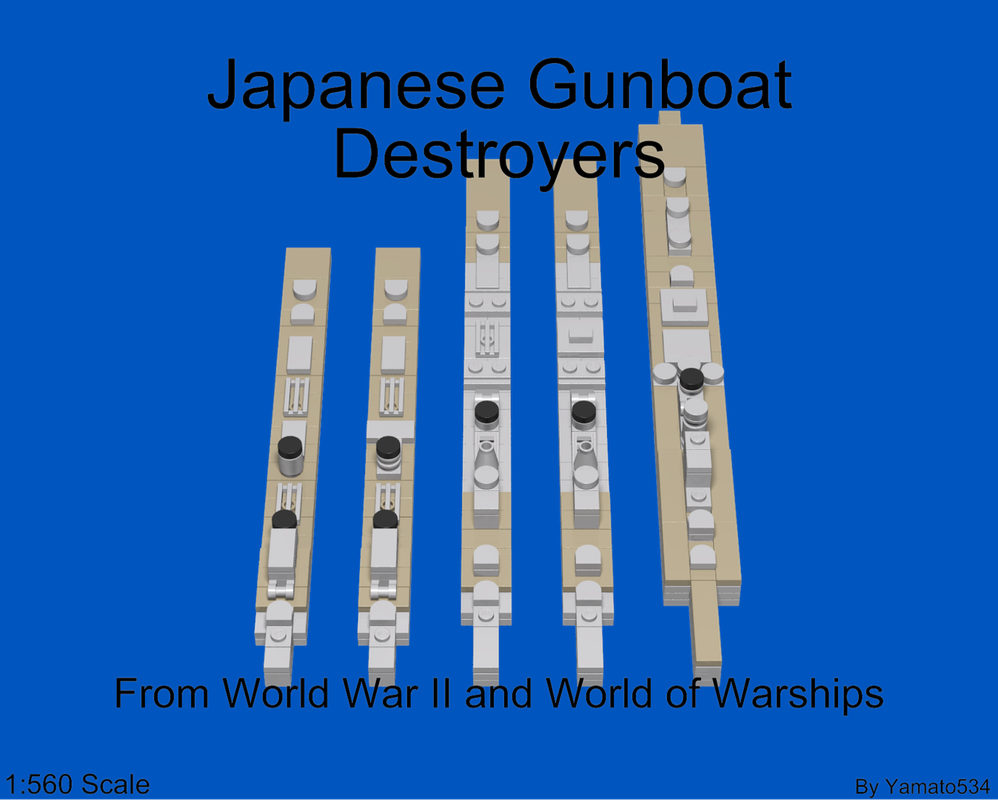 LEGO MOC 1:560 Scale Japanese Gunboat Destroyers by yamato534 ...
